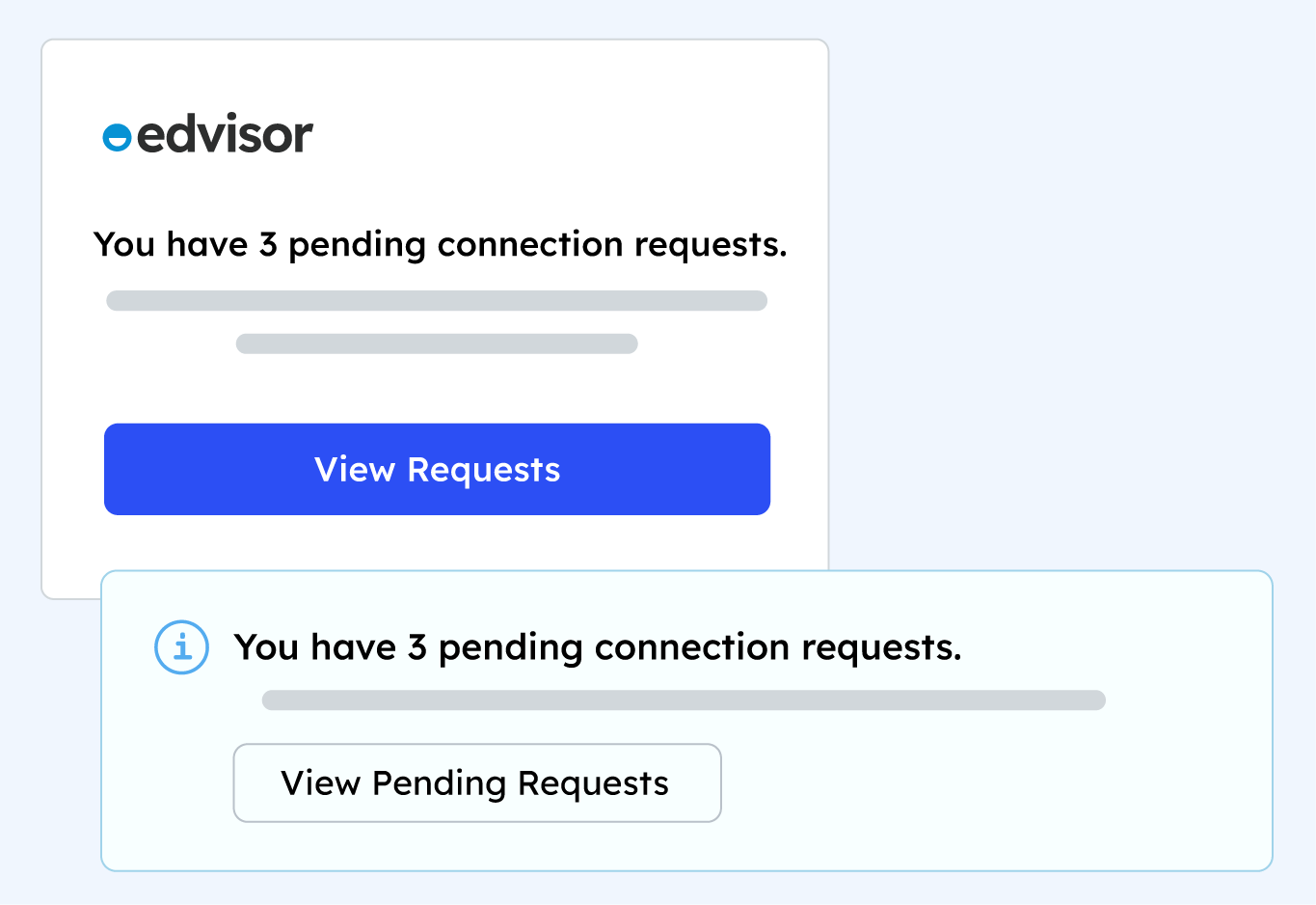 Product: Edvisor > Reminders for pending connection requests